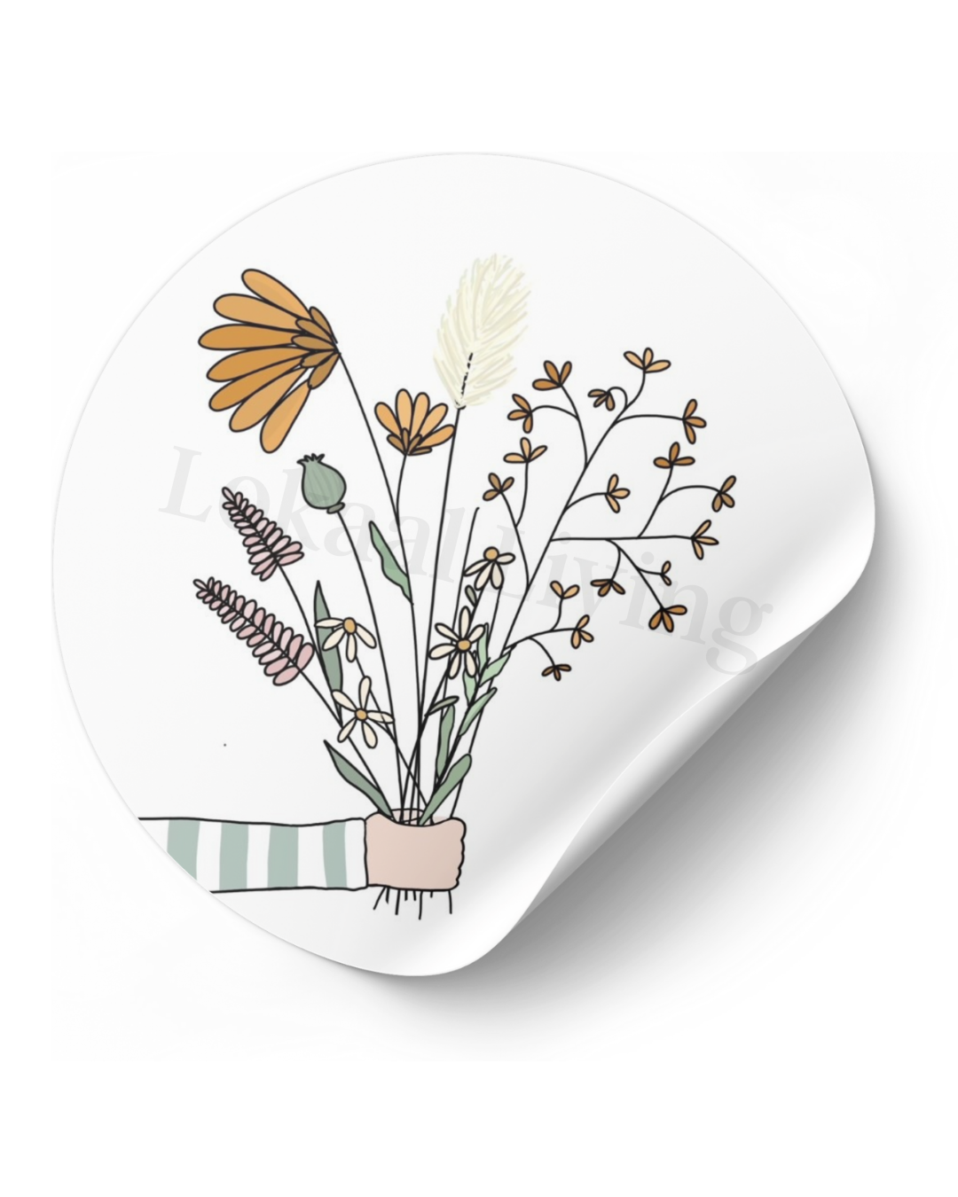 Stickerset Boeket - Prachtige Bloemen Stickers Set van 12 | Lokaal Living