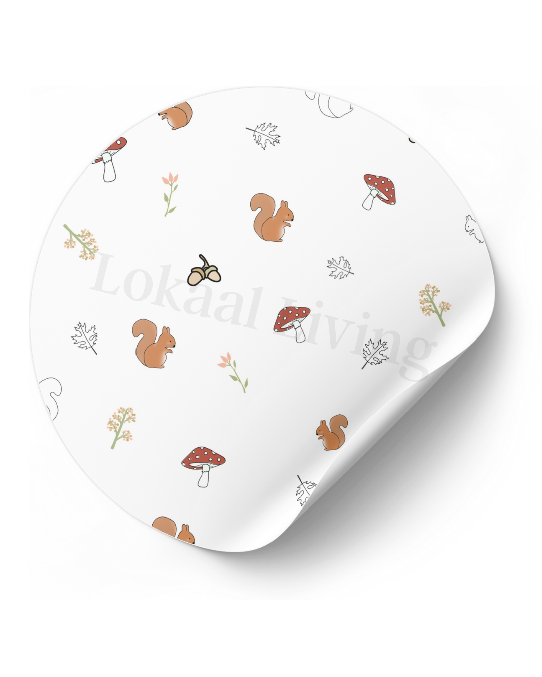 Stickerset Bos - Natuurlijke Bos Stickers Set van 12 | Lokaal Living