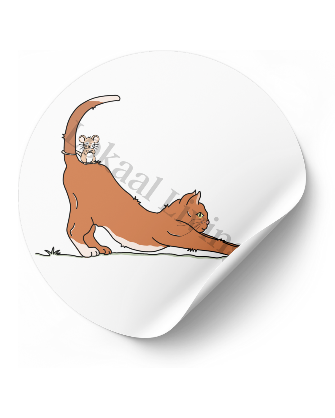 Stickerset Kat en Muis - Schattige Stickers Set van 12 | Lokaal Living